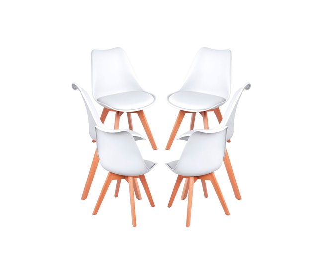 Pack 6 Sillas Synk Basic - Blanco - Conforama