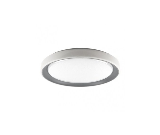 plafon led metal color blanco serie luanda 49.5cm - Conforama