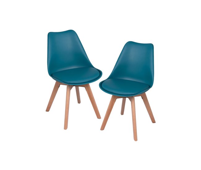 Pack 2 Sillas Synk Basic - Verde azulado - Conforama
