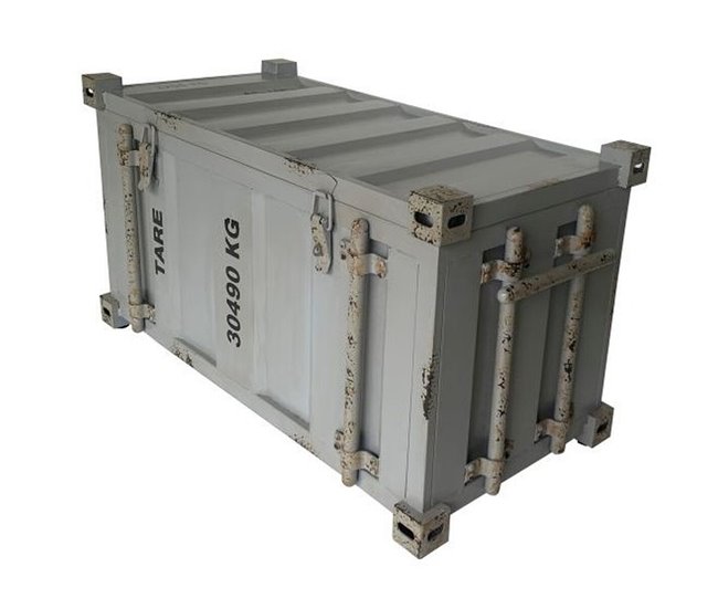 Arcón Home ESPRIT Container Azul cielo Metal Vintage 89 x 41,5 x 45,5 ...