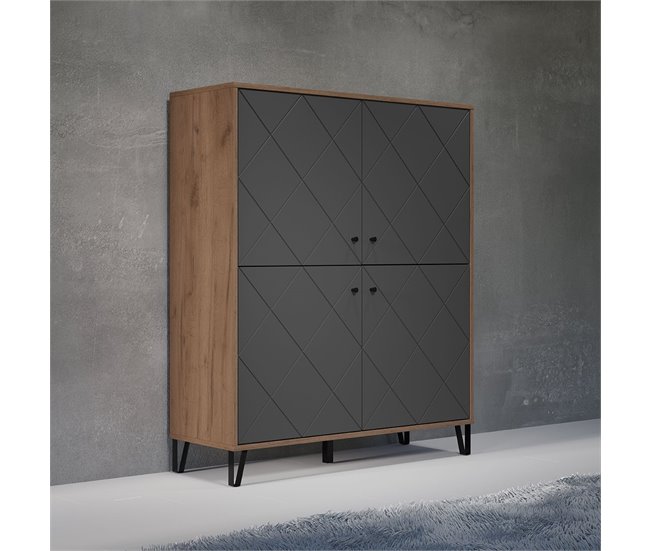 Buffet alto de 4 puertas H136 cm - Montez - Conforama
