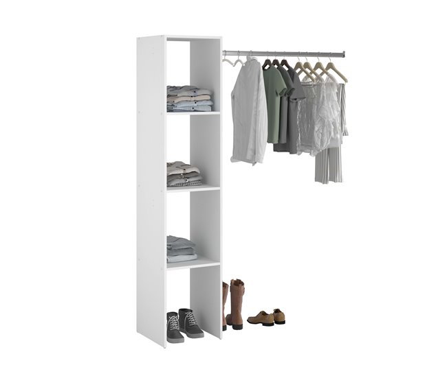 Vestidor Modular Abierto Custom para Dormitorio Estilo Contemporáneo en ...