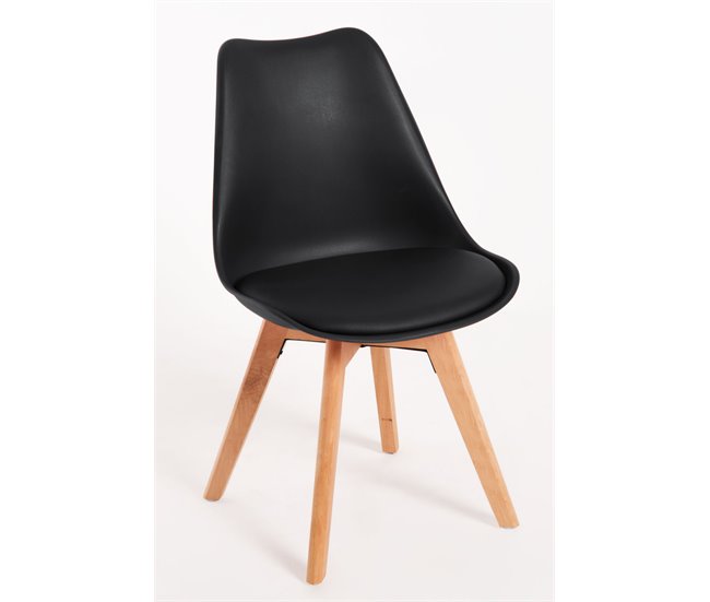 Pack 4 Sillas Synk Basic - Negro - Conforama