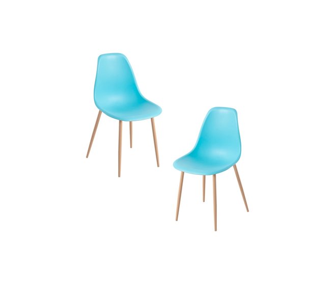 Pack 2 Sillas Mykle - Turquesa - Conforama