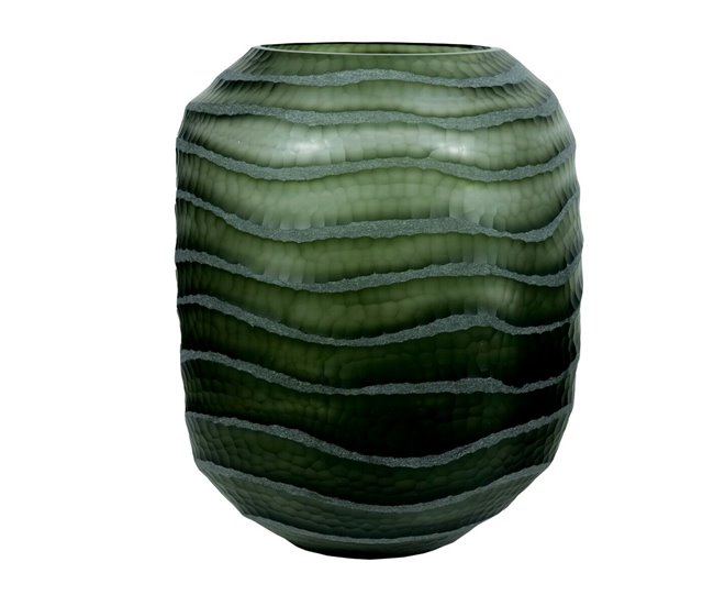 Jarrón Home ESPRIT Verde Cristal Moderno 27 x 27 x 33 cm - Conforama