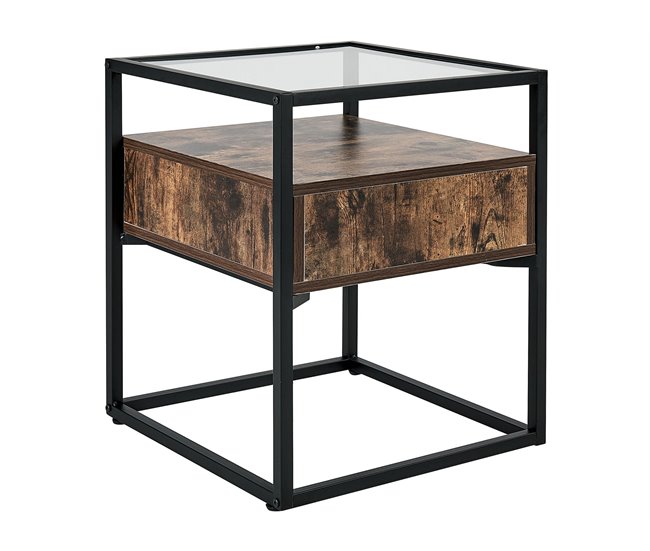 Mesa auxiliar MAUK Marrón oscuro - Conforama