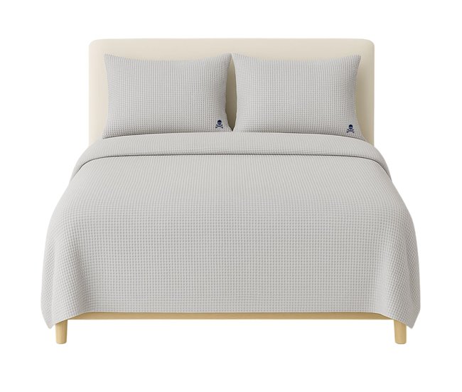 Set cama waffle (funda nordica 260x240cm + 2 fundas almohada 50x105cm ...