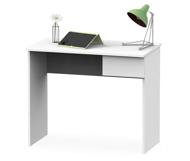 Pack de Oficina Escritorio y 2 Estanterías Turín en Color Blanco ...