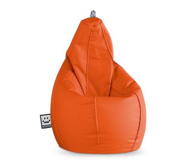 Puff Pera Polipiel Naranja Happers XXL XXL HAPPERS - Conforama