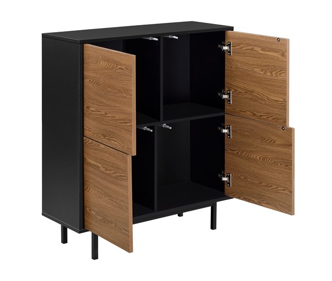 Cómoda Gnosjö 4 puertas de armario tecnología Push-Open 93 x 80 x 30 cm ...