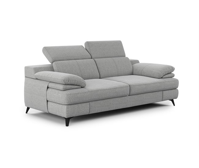 Sofá TITUS 3 plazas color gris claro - Conforama