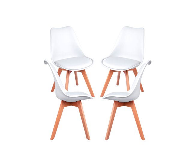 Pack 4 Sillas Synk Basic - Blanco - Conforama