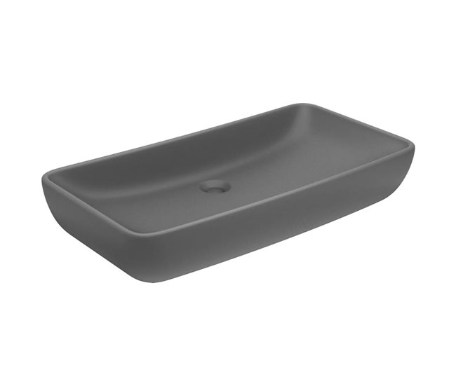 Lavabo - Lavamanos de lujo rectangular de cerámica rosa mate 71x38 cm ...