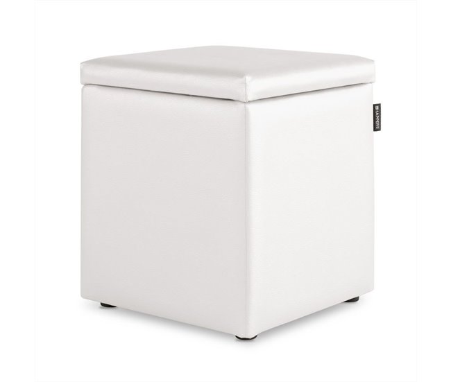 Puff Cubo Arcón Polipiel Blanco PACK 2 UNIDADES HAPPERS - Conforama