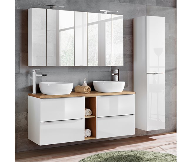 Columna de pared 2 puertas April Blanco - Conforama