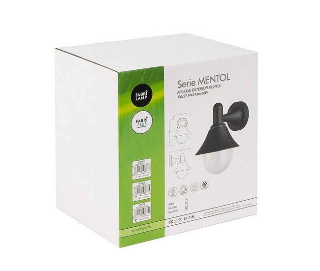 aplique de exterior policarbonato color blanco serie mentol 18.1cm ...