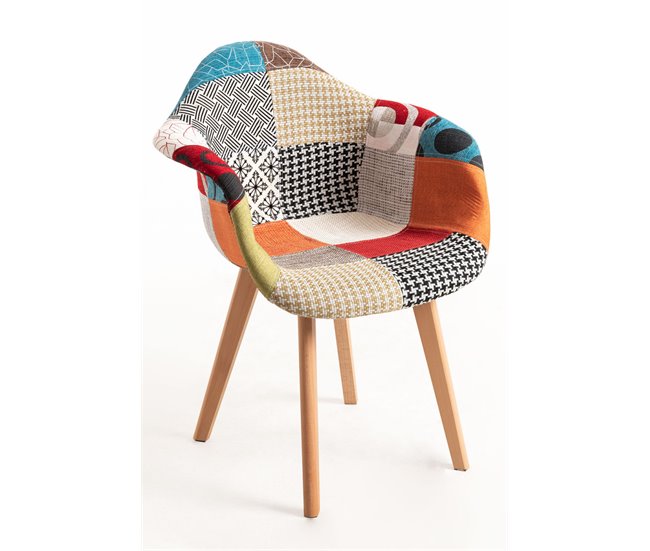 Pack 2 Sillas Belu Patchwork - Patchwork colores - Conforama