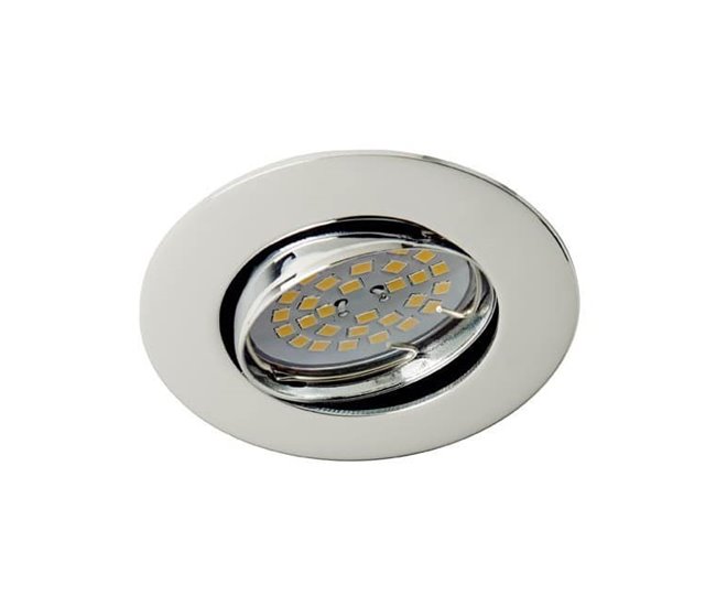 Foco empotrable BASIC redondo cromo. Wonderlamp Clásico - Conforama