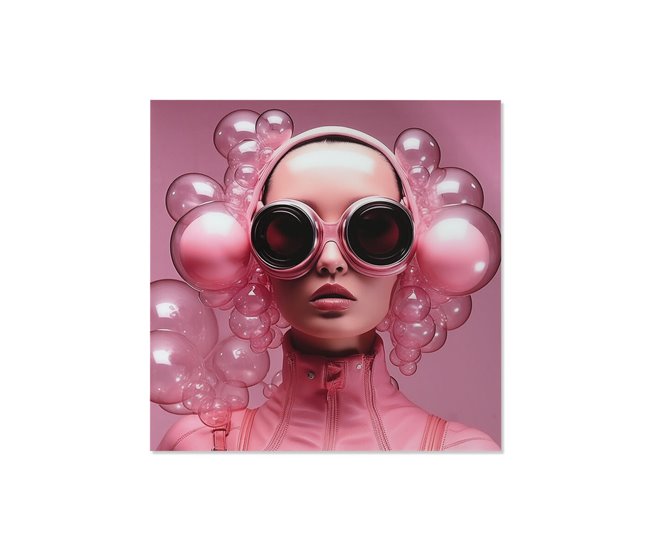 Cuadro Home ESPRIT Rosa Impreso 120 x 4 x 120 cm - Conforama