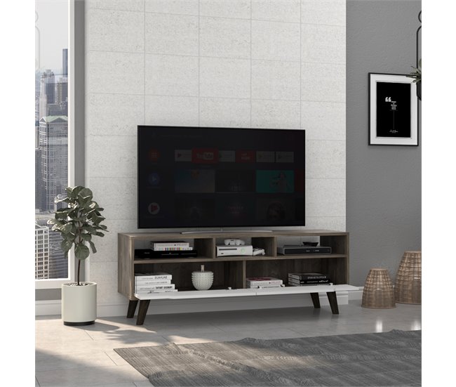 Mueble de Televisor Oslo, con estantería 51CM A X 137CM An X 39CM P ...