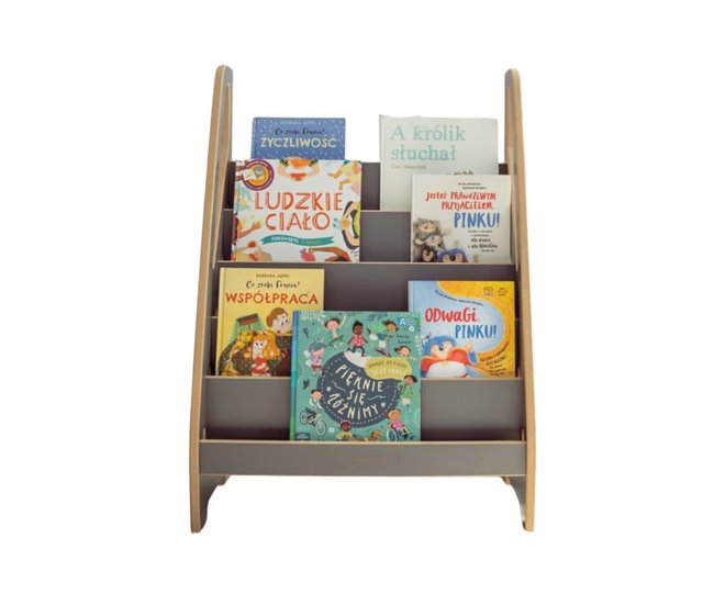 Mini librería Montessori gris - Conforama