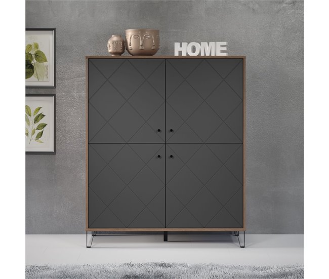 Buffet alto de 4 puertas H136 cm - Montez - Conforama