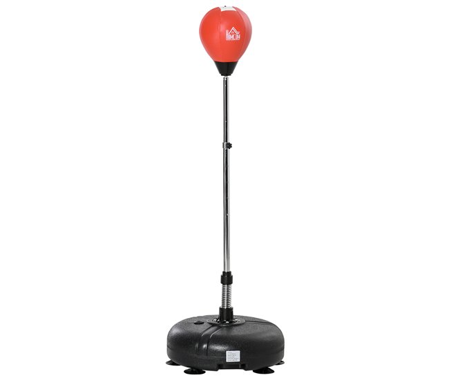 HOMCOM Saco de Boxeo de Pie Ajustable en Altura de 4 Niveles Punching ...