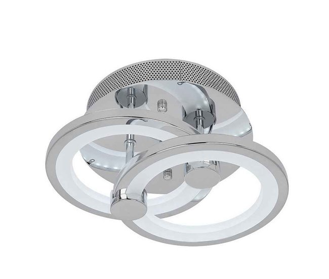 plafon metal color cromo serie sydney 30cm - Conforama