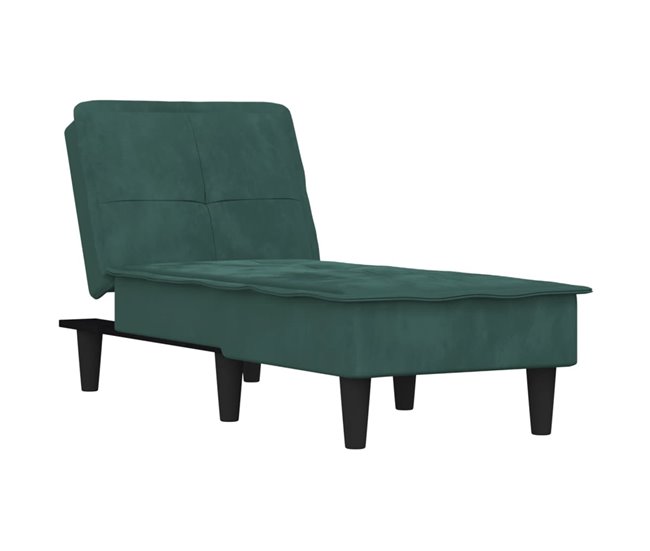 vidaXL Sofá diván de terciopelo verde oscuro - Conforama