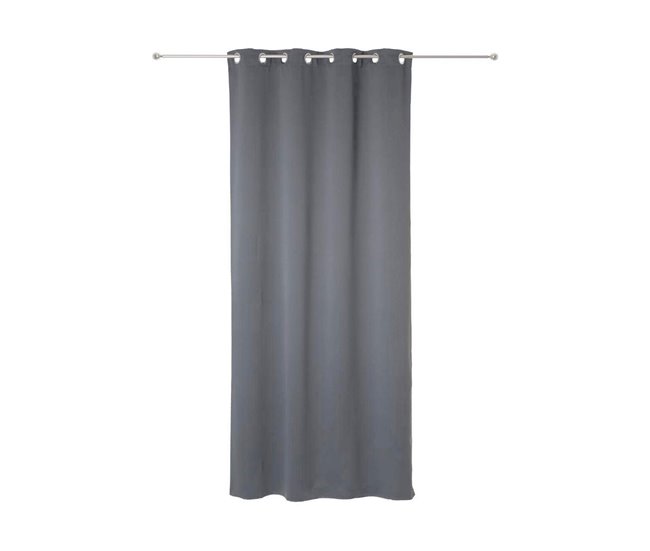 Cortinas Atmosphera Opaco Gris Poliéster 2 Unidades (135 x 240 cm ...
