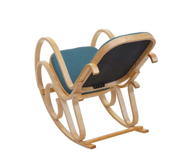 Silla mecedora rocking chair aspecto retro madera maciza aspecto roble ...