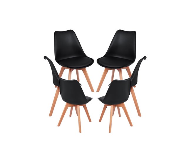 Pack 6 Sillas Synk Basic - Negro - Conforama