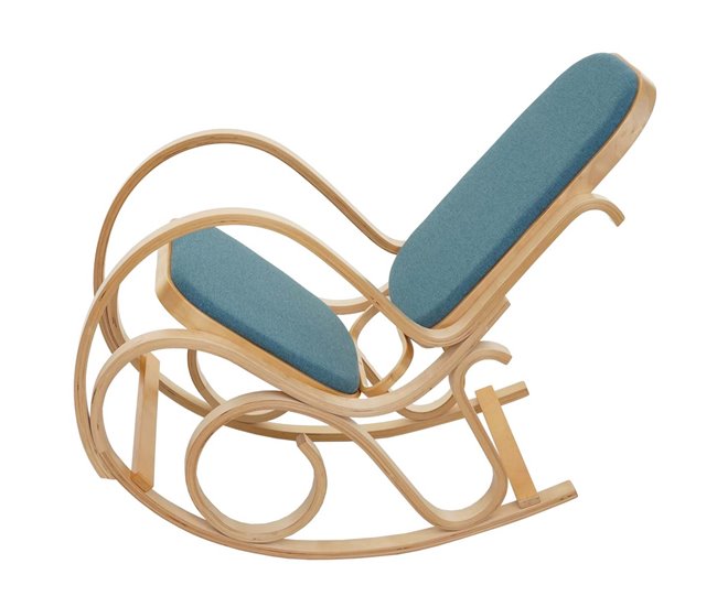 Silla mecedora rocking chair aspecto retro madera maciza aspecto roble ...