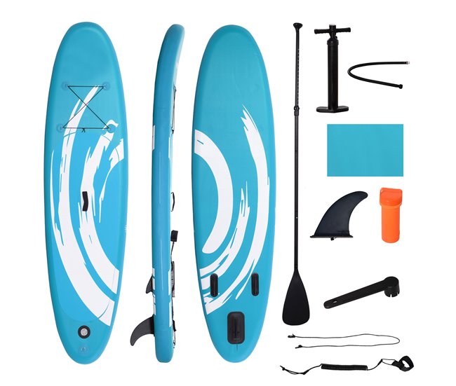 Outsunny Tabla de Paddle Surf Hinchable 300x76x15 cm Tabla de Stand Up Paddling Inflable con ...