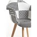 Pack 2 Sillas Belu Patchwork - Patchwork blanco y negro - Conforama