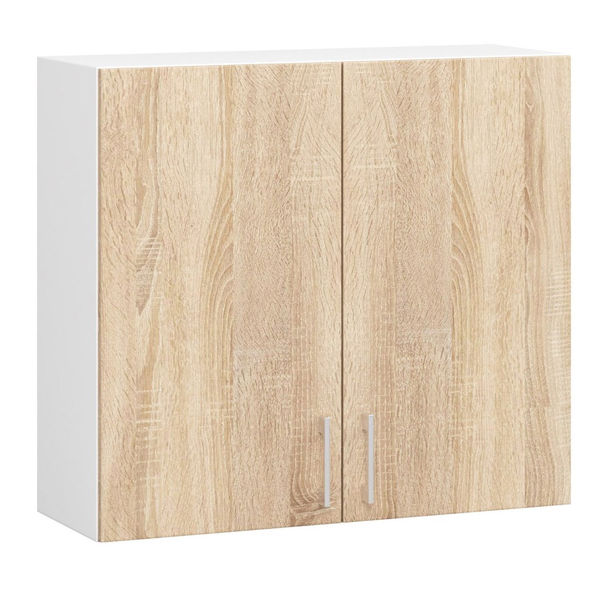 Armario de pared de cocina AKORD W80 sistema LIMA Blanco 80 cm 2 puertas Roble Sonoma mate 2 ...