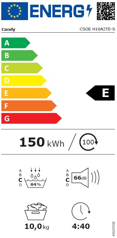 Secadora bomba de calor CANDY CSOE H10A2TE-S 10 kg - Conforama