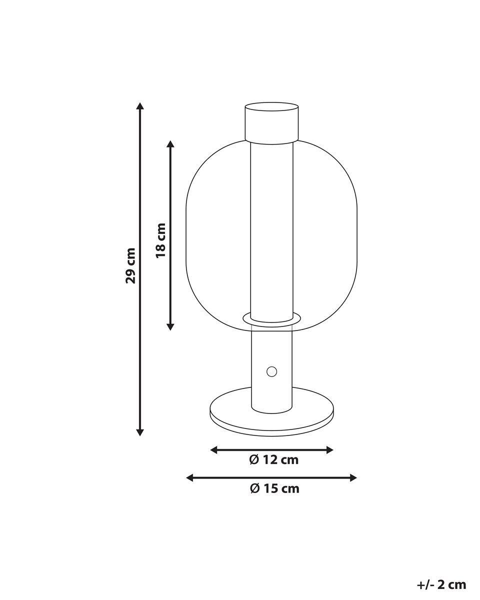 Lámpara LED inalámbrica de mesa BOJO Con regulador de intensidad Metal ...