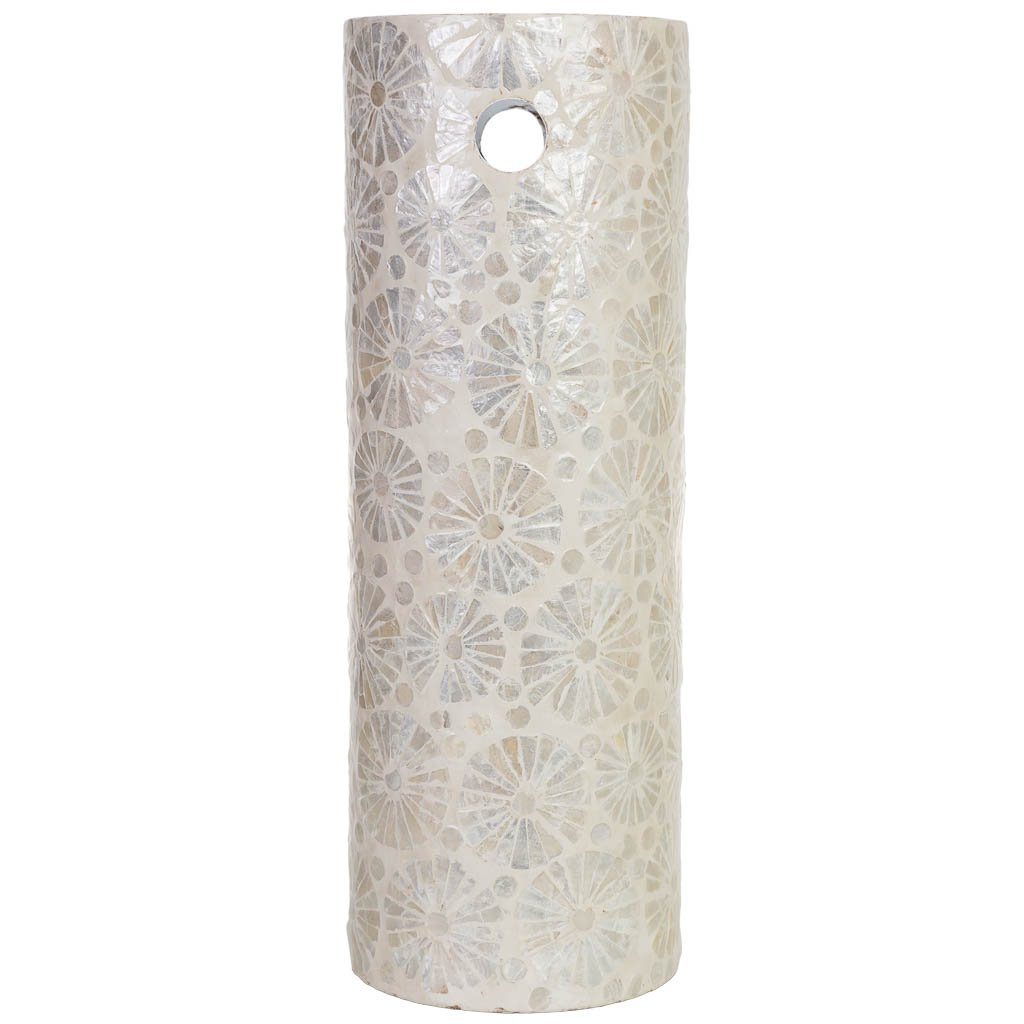 Paragüero redondo de madera y capiz 20x20x57h cm - Conforama