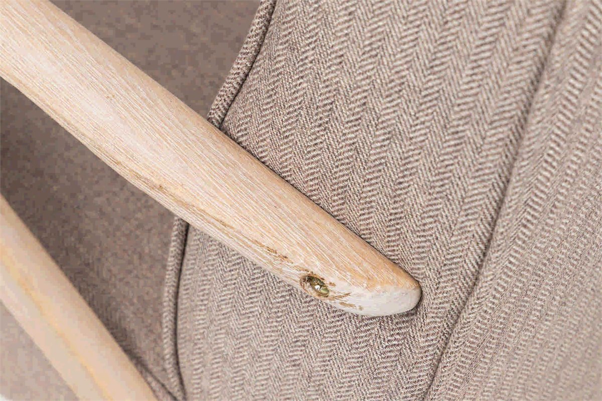 Butaca Madera Vintage Lino Marron 67x72x85 Cm - Conforama