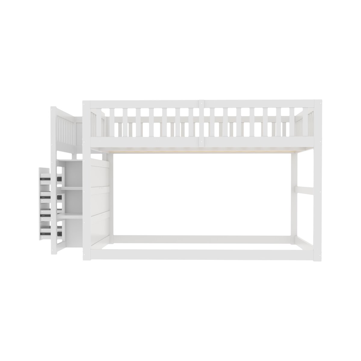 Cama litera baja 140x200 cm - Cama de seguridad con almacenamiento ...