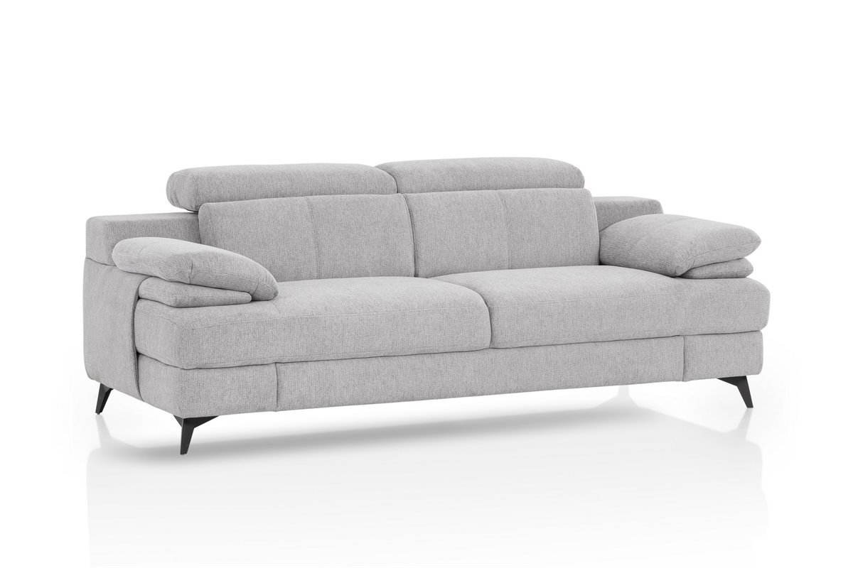 Sofá TITUS 3 plazas color gris claro - Conforama