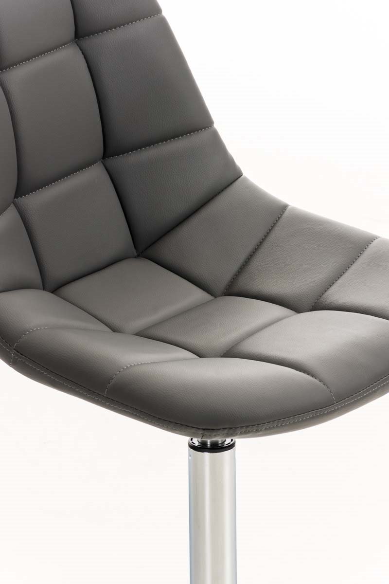 Silla de comedor Emil Simil cuero Gris 52X48X84 cm - Conforama