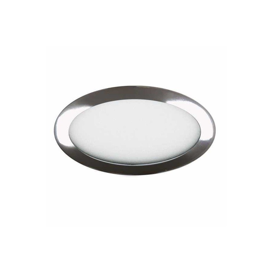 lampara de techo metal color cromo serie apolo 22cm - Conforama