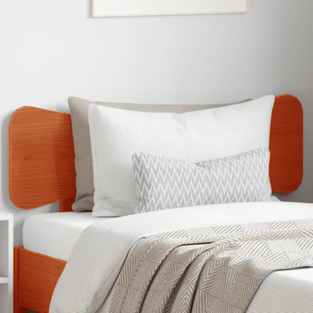 vidaXL Cabecero de cama madera maciza de pino marrón cera 90 cm - Conforama