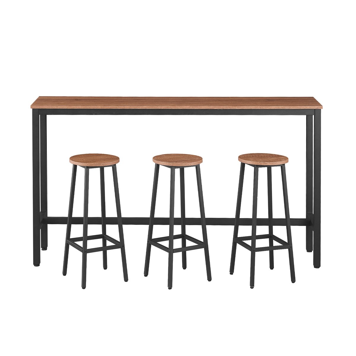 Conjunto de Barra y Taburetes LA ROCHE: Mesa de Bar de 180x40x100 cm y ...