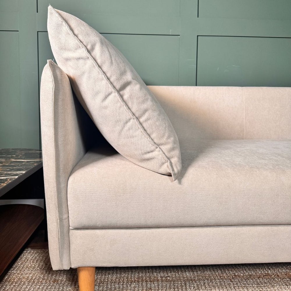 Sofá BUDWING Melanie Camel - 3 Plazas - 187x62x93 cm - Conforama