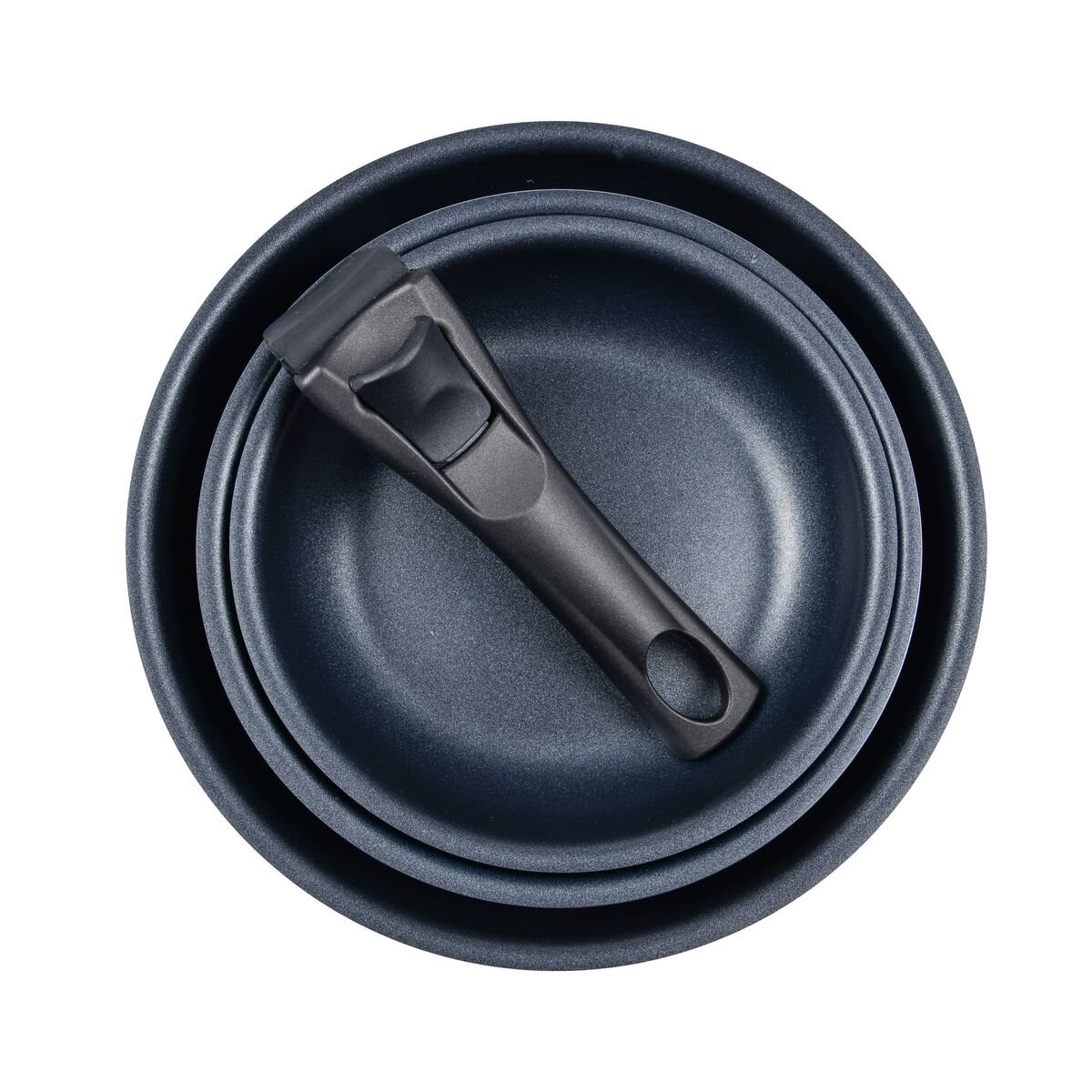 Set de Sartenes Bergner Click & Cook Negro Aluminio (3 Piezas) - Conforama