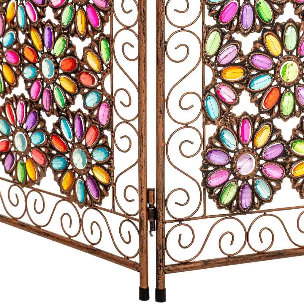 Biombo de metal y cristal acrilico de colores 120x3x172 - Conforama