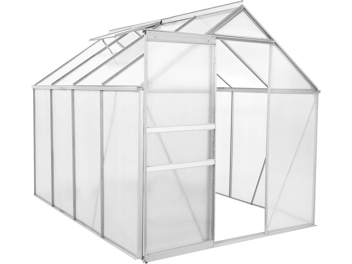 Invernadero de policarbonato "Basilic" - 4,75 m² - Gris - Conforama